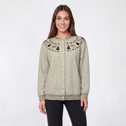 Click here for Womens Hasting & Smith Woodland Fair Isle Fleece C... prices
